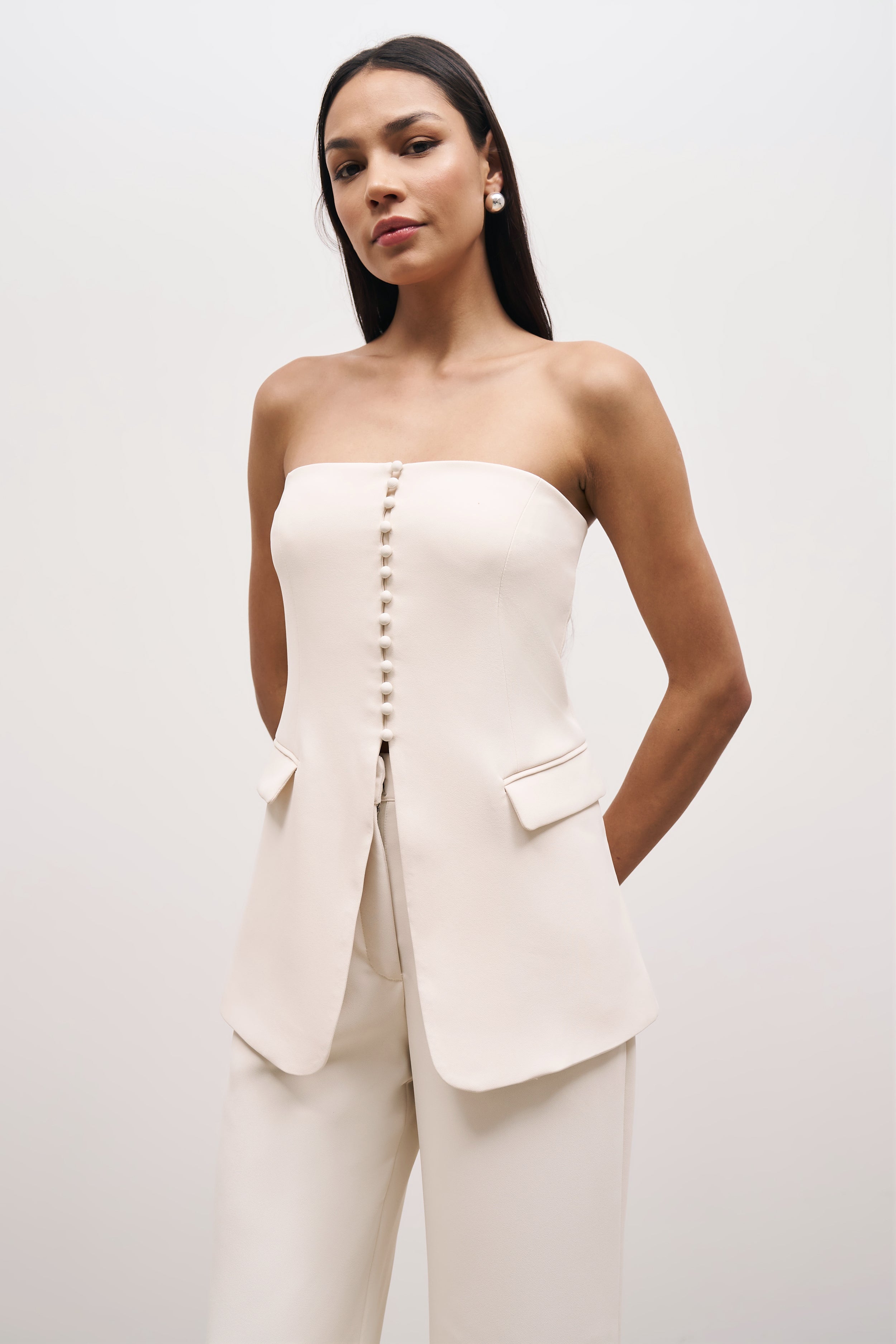 Strapless Peplum Bodice - Cream | BOA US