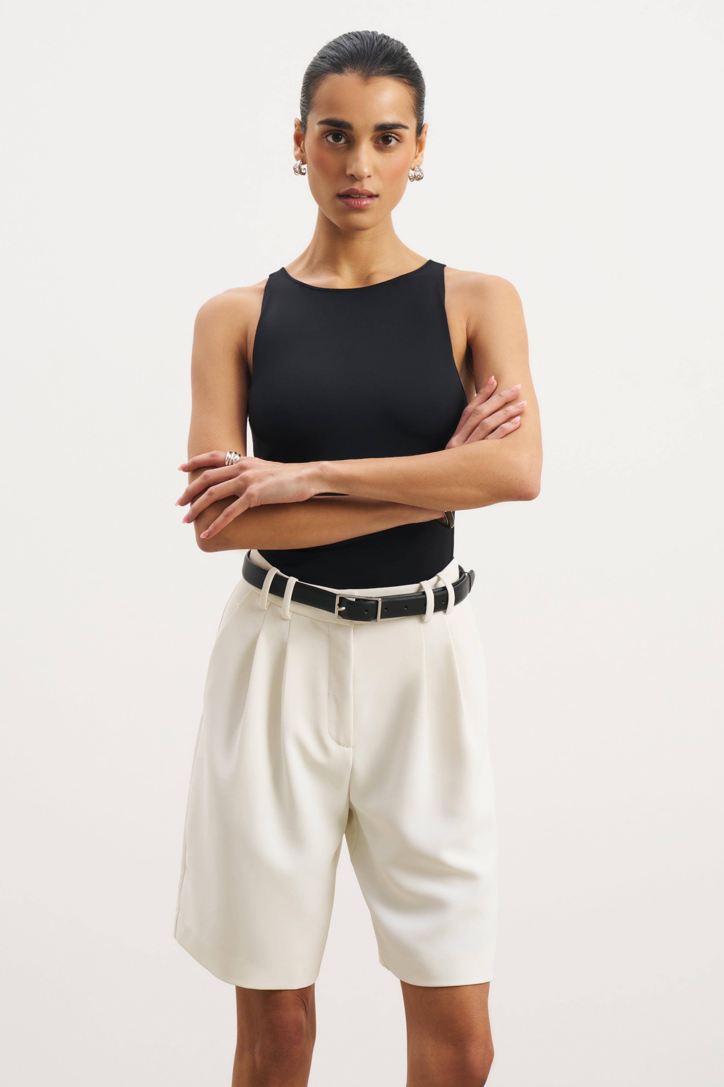 Boat Neck Tank Top - Black | BOA US